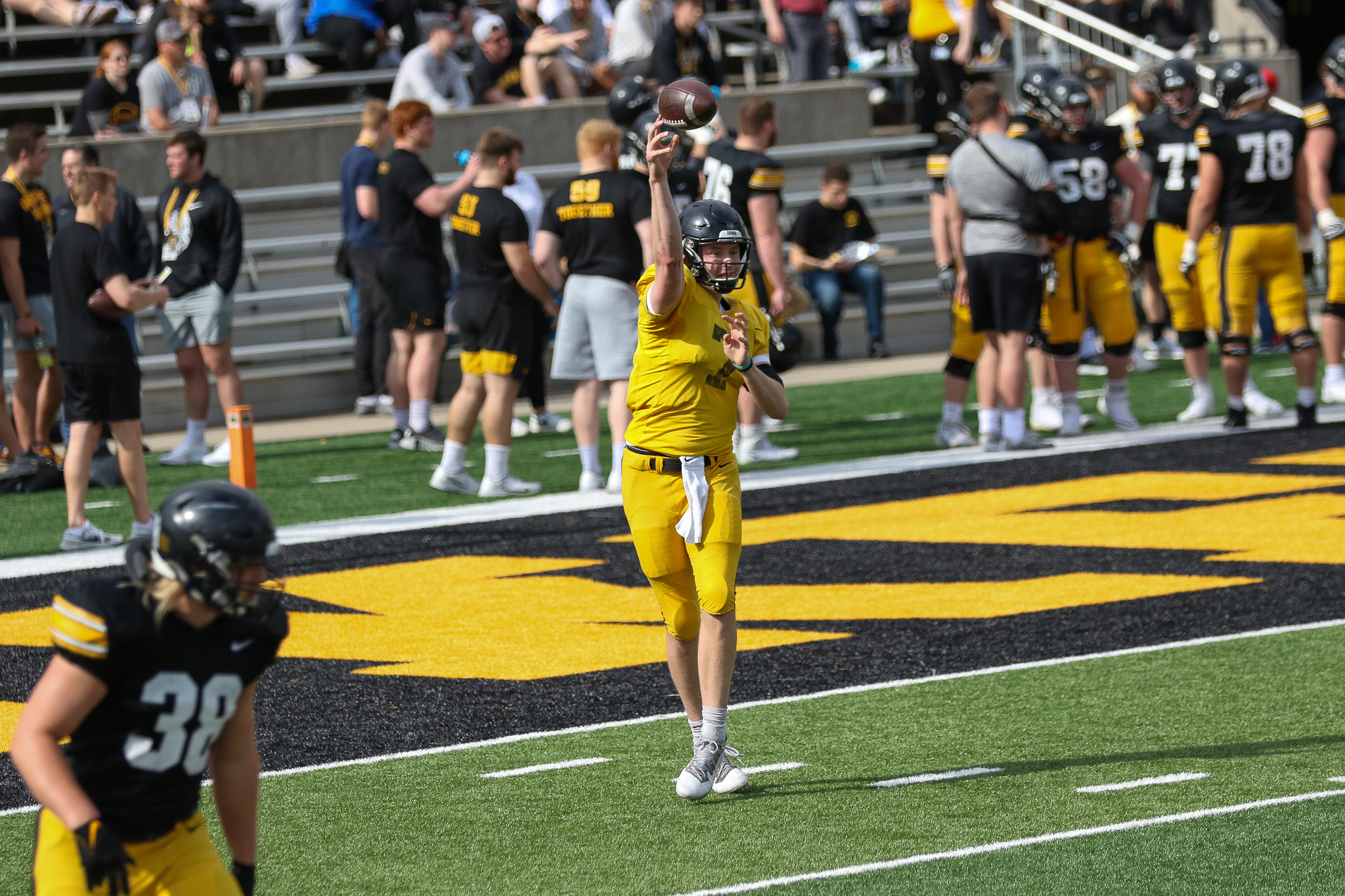 Iowa concludes spring practice with Spencer Petras still leading ...