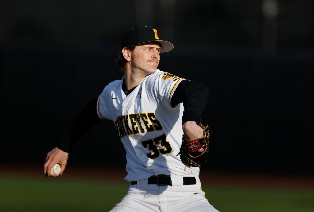 Adam Mazur's 11 strikeout gem lifts Iowa baseball to 4-1 win at No. 8 ...