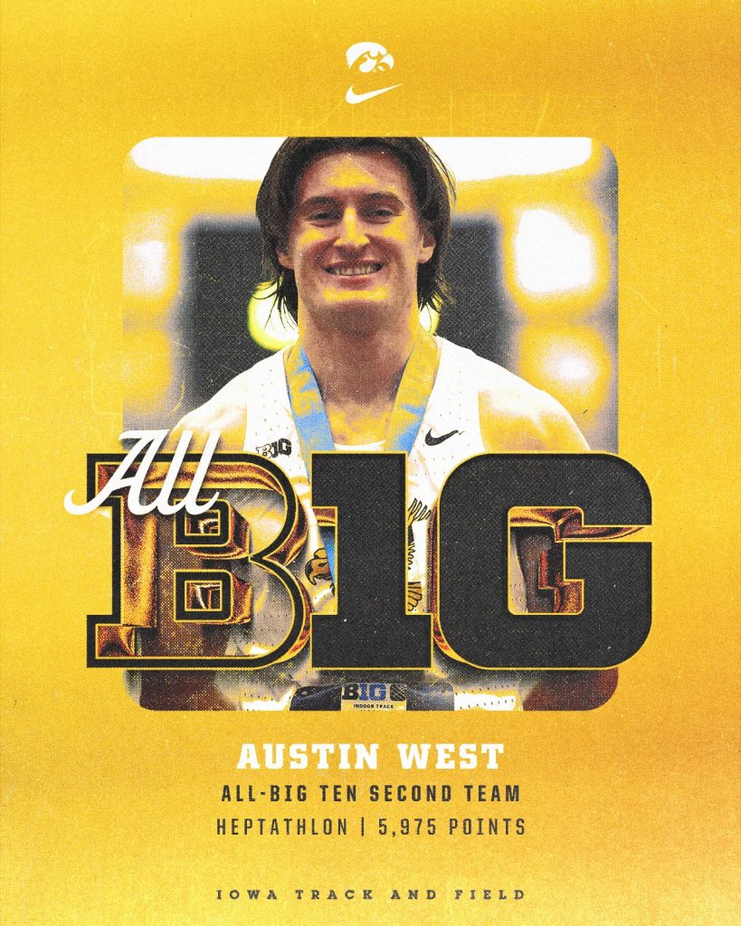 Iowa track and field has six All-Big Ten finishes at Big Ten Indoor ...