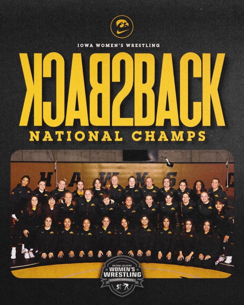 Iowa women's wrestling wins second straight national title - Hawk Fanatic