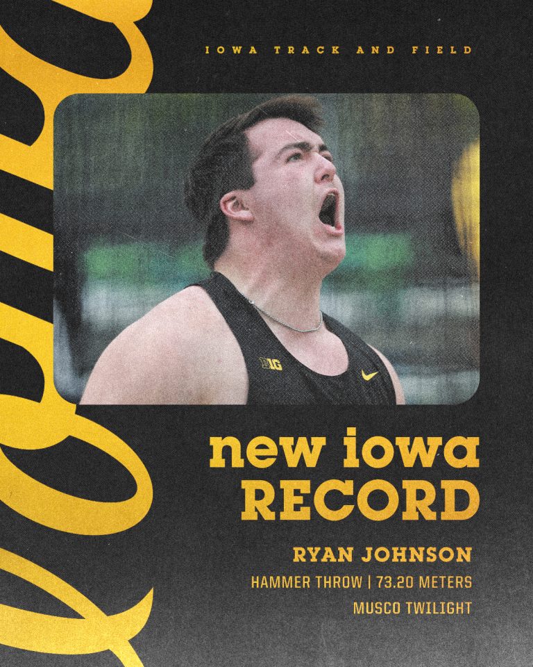 Iowa teammates Ryan Johnson, Mike Stein both set facility records at ...