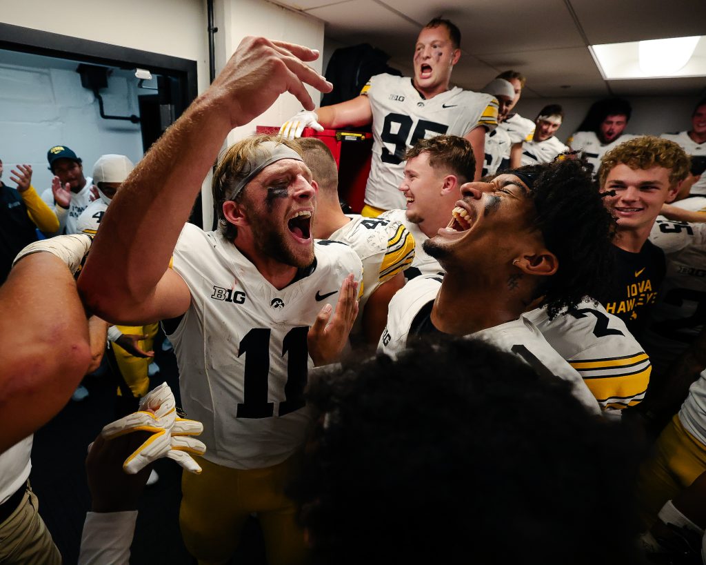 Mark Gronowski, Zach Lutmer, named Iowa football Most Valuable Players ...