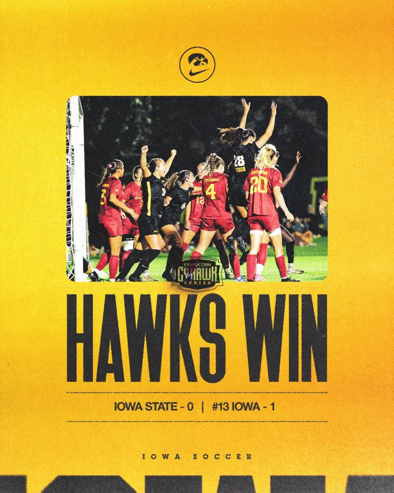No. 11 Iowa soccer defeats Iowa State 1-0 at Iowa Soccer Complex - Hawk ...