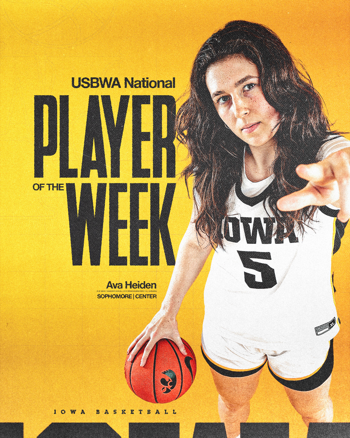Iowa sophomore center Ava Heiden earns National Player of the Week ...