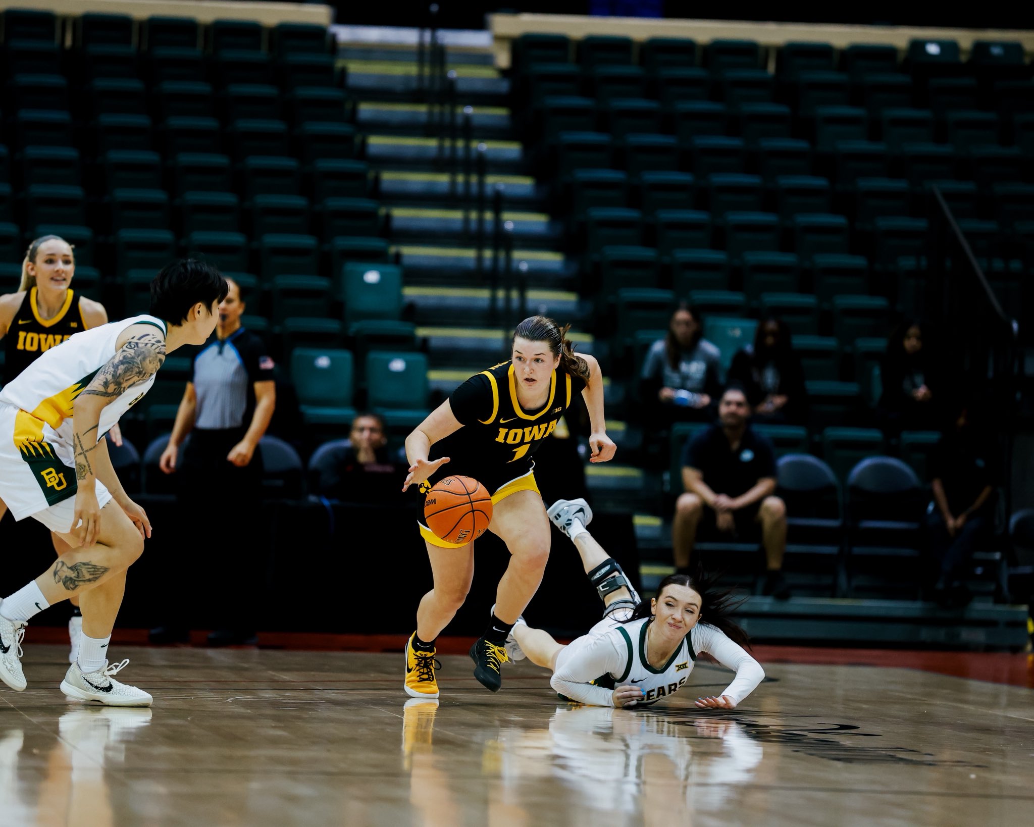 Iowa women overcome adversity to defeat No. 7 Baylor 57-52 in WBCA ...