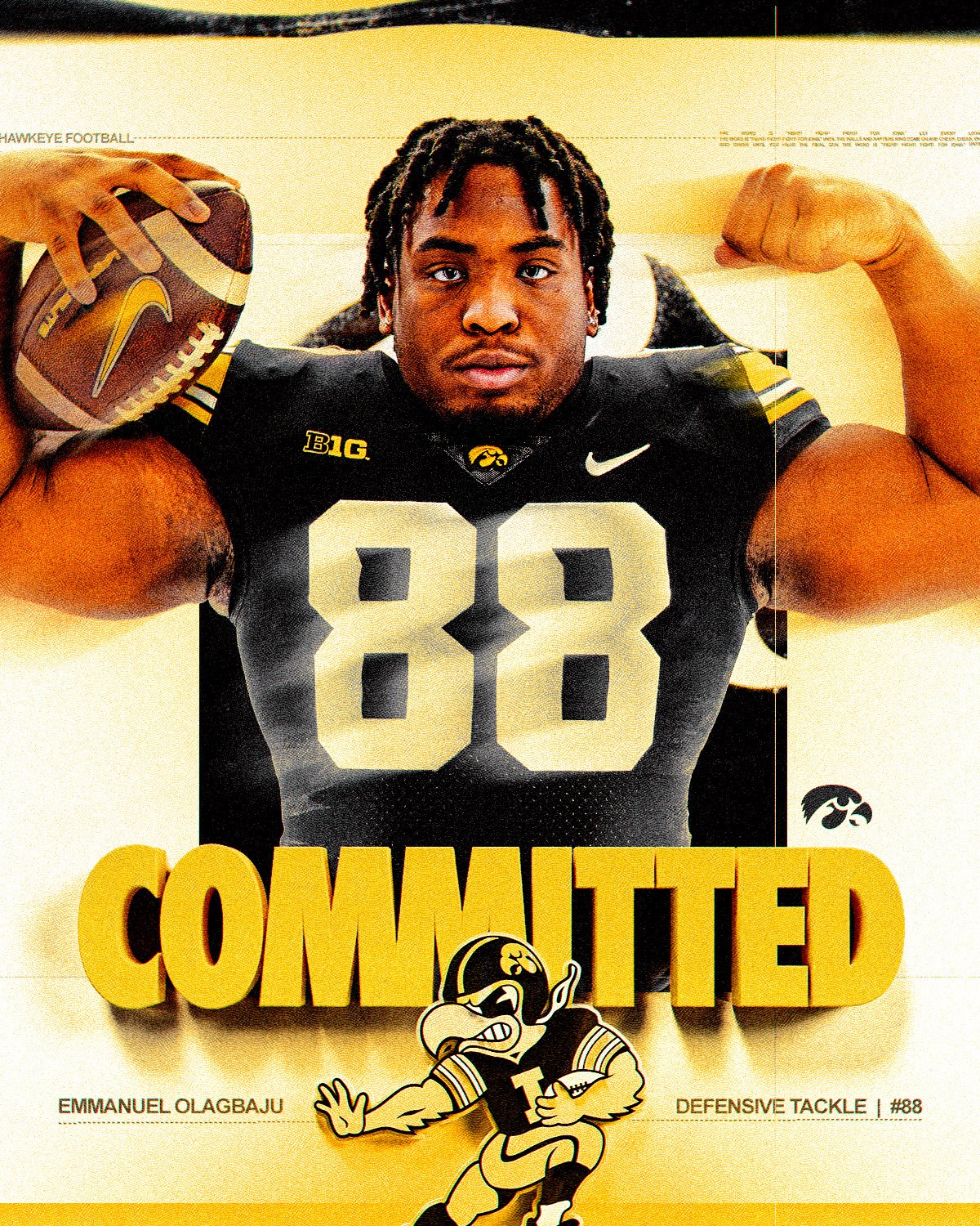 Former North Dakota DT Emmanuel Olagbaju commits to Iowa - Hawk Fanatic