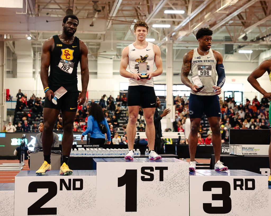 Iowa senior Kalen Walker wins 60-meter title at Big Ten Championships ...