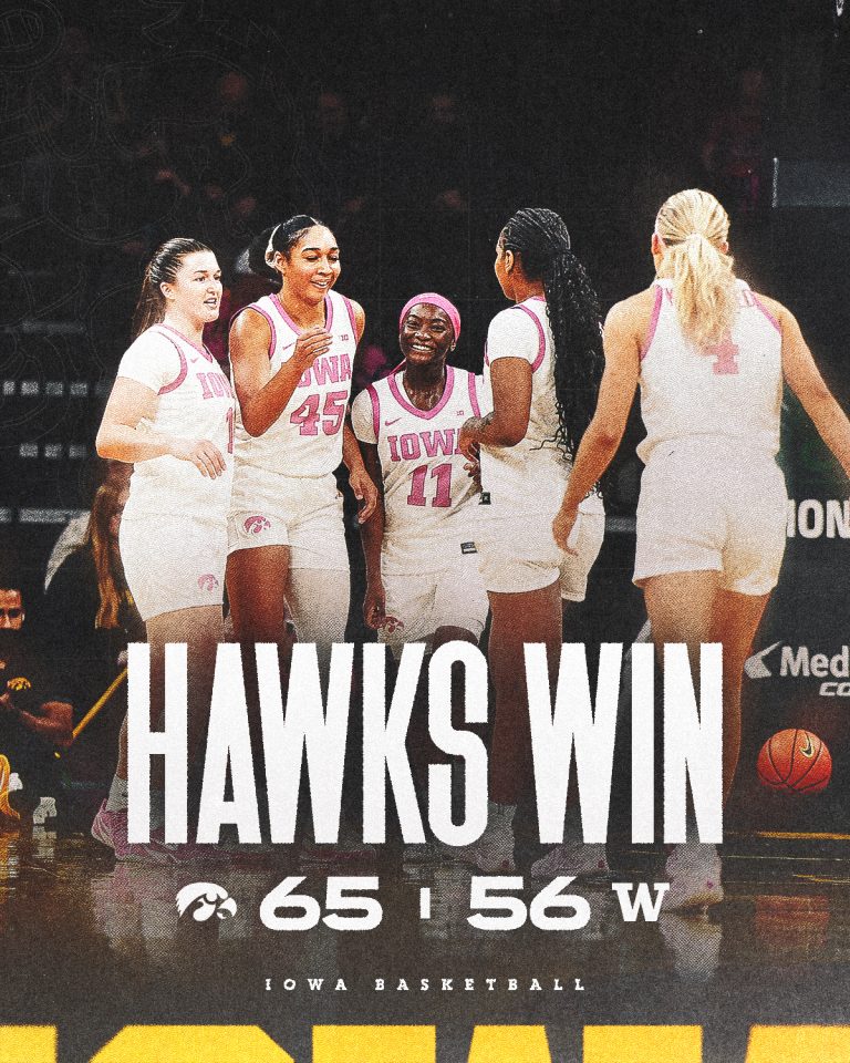 Iowa women defeat Washington 65-56 at CHA, ending three-game losing ...