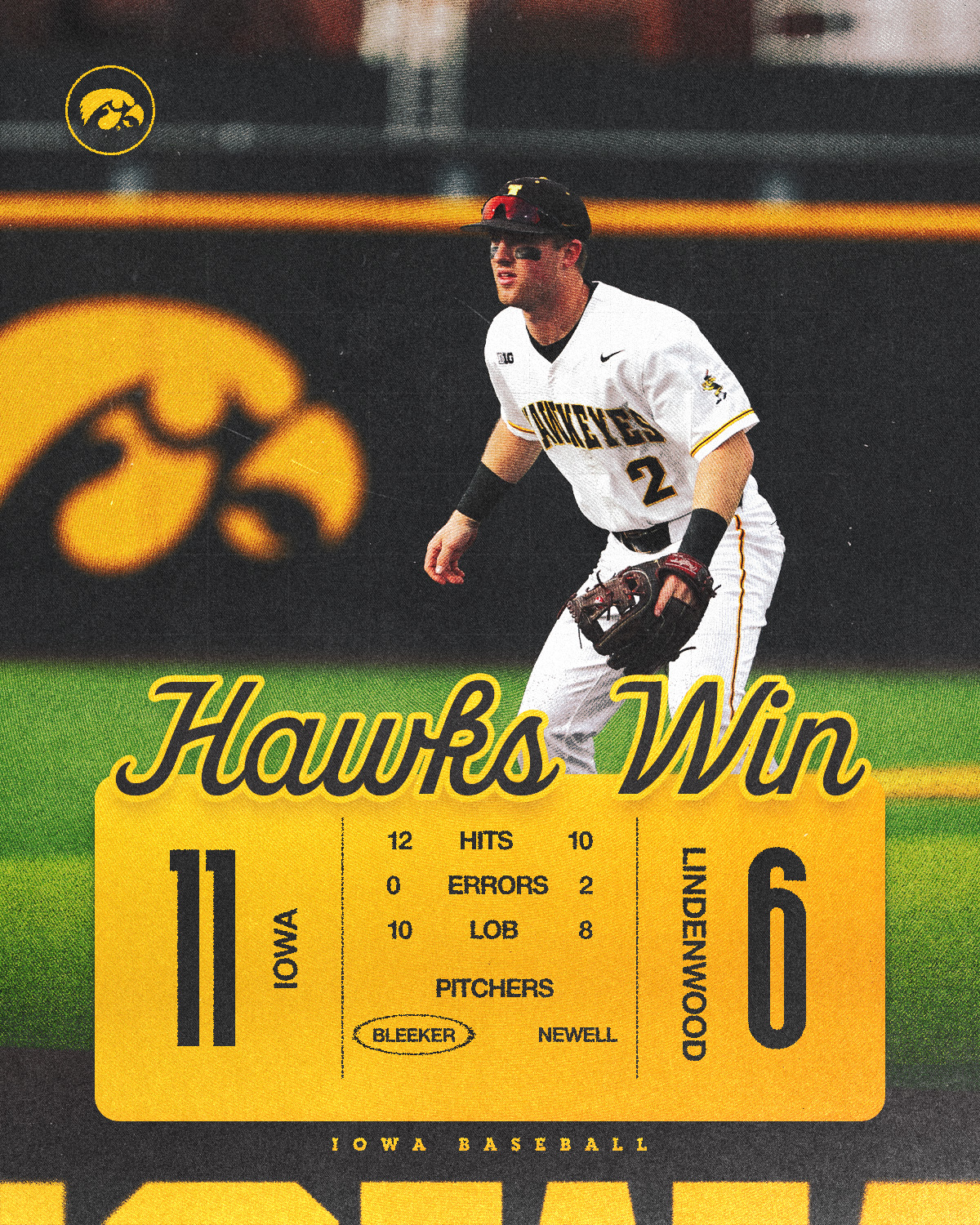 Iowa baseball defeats Lindenwood 11-6 in series opener at Duane Banks ...