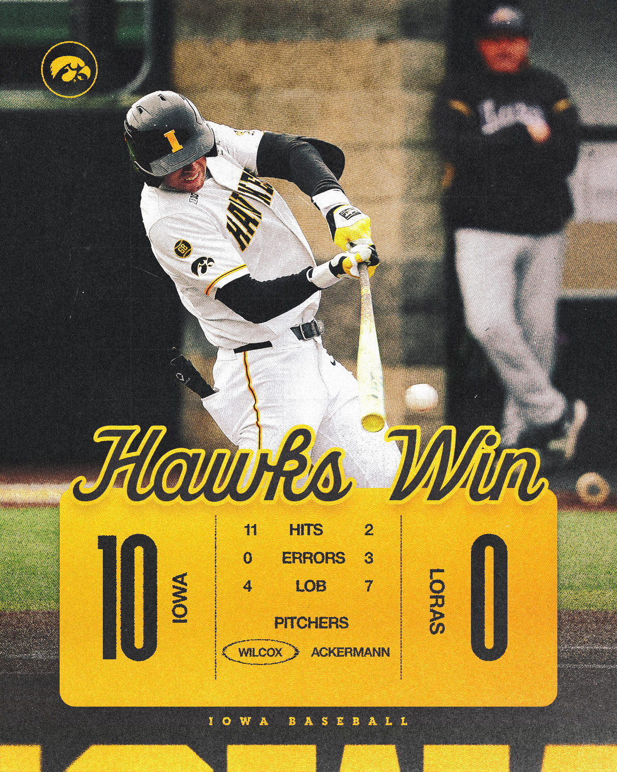 Iowa baseball defeats Loras 10-0 at Duane Banks Field - Hawk Fanatic