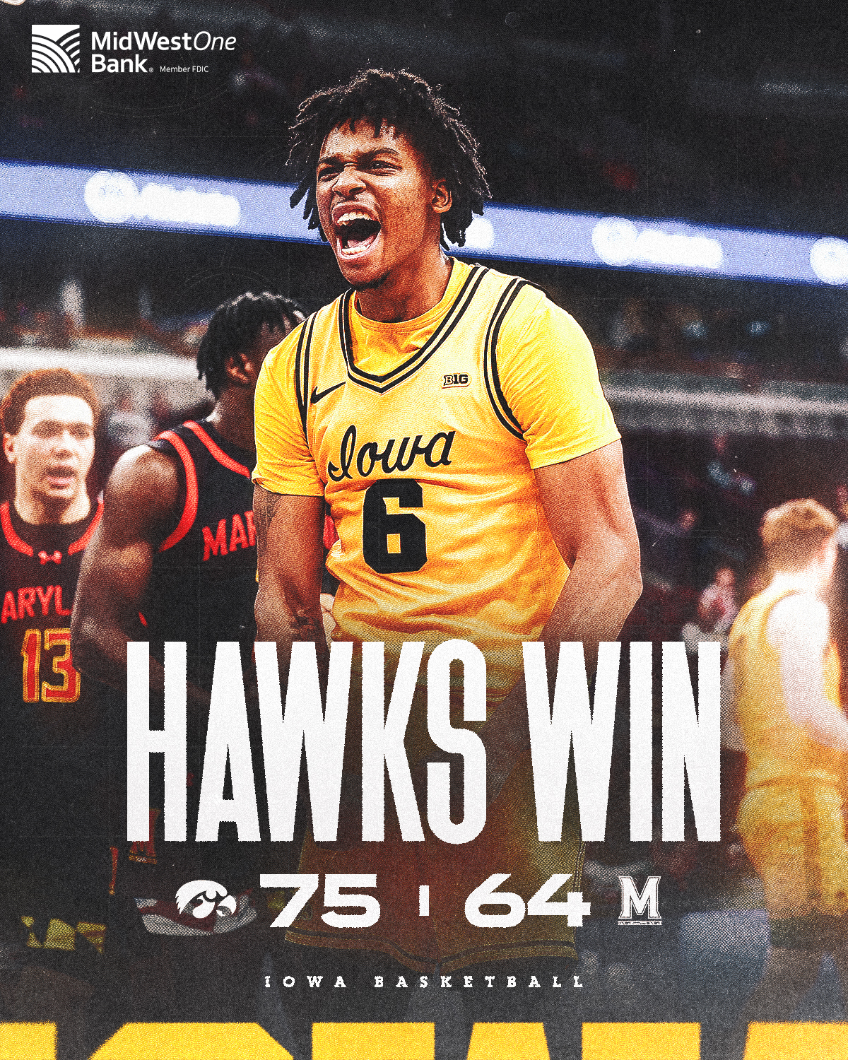 Iowa men's hoops defeats Maryland 75-64 in Big Ten Tournament - Hawk ...