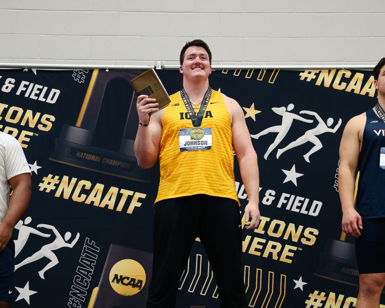 Iowa junior Ryan Johnson wins program's first-ever wight throw NCAA ...