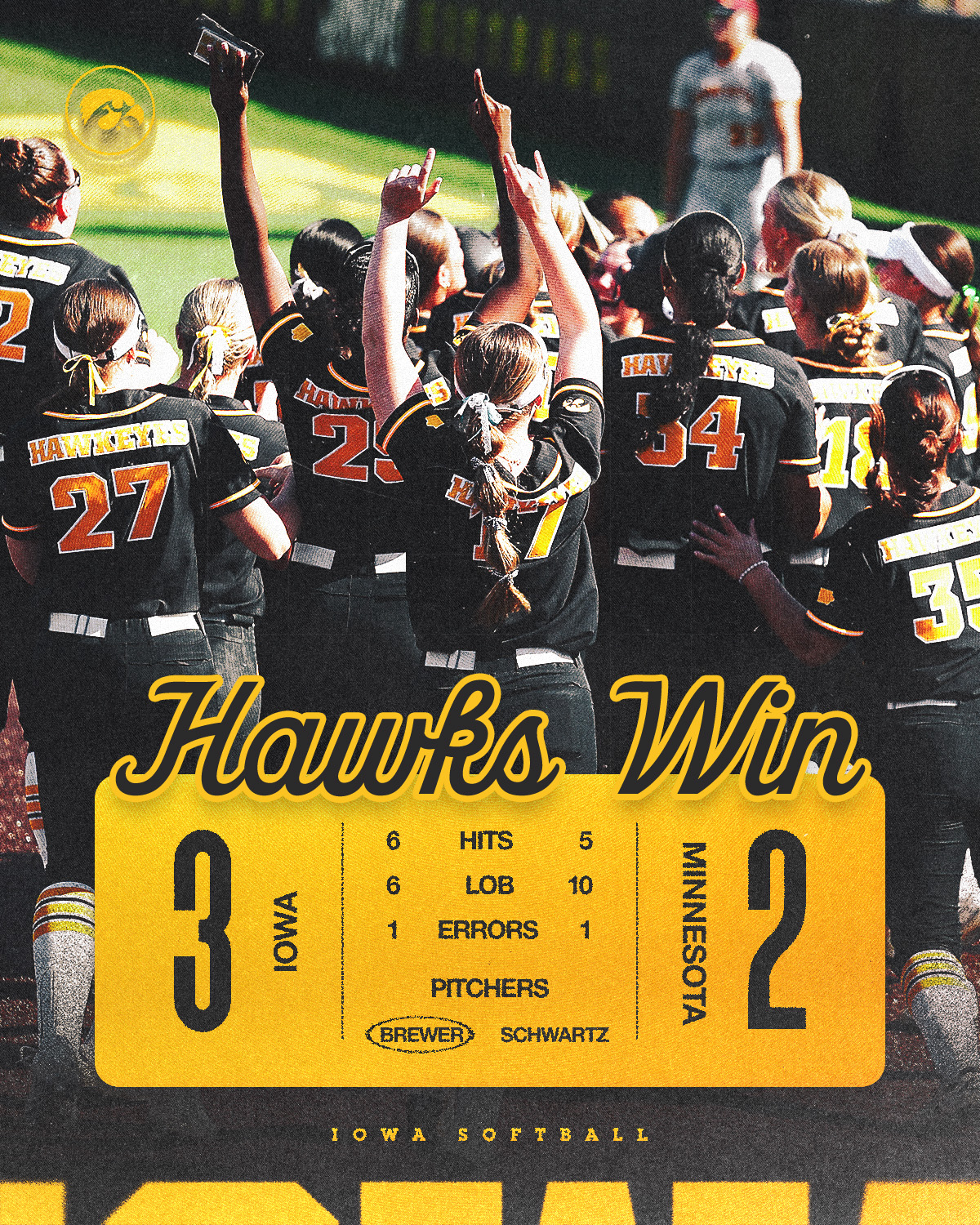 Iowa softball defeats Minnesota 3-2 in walk-off, extra-inning victory ...